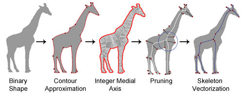 Skeleton Pruning By Contour Approximation And The Integer Medial Axis